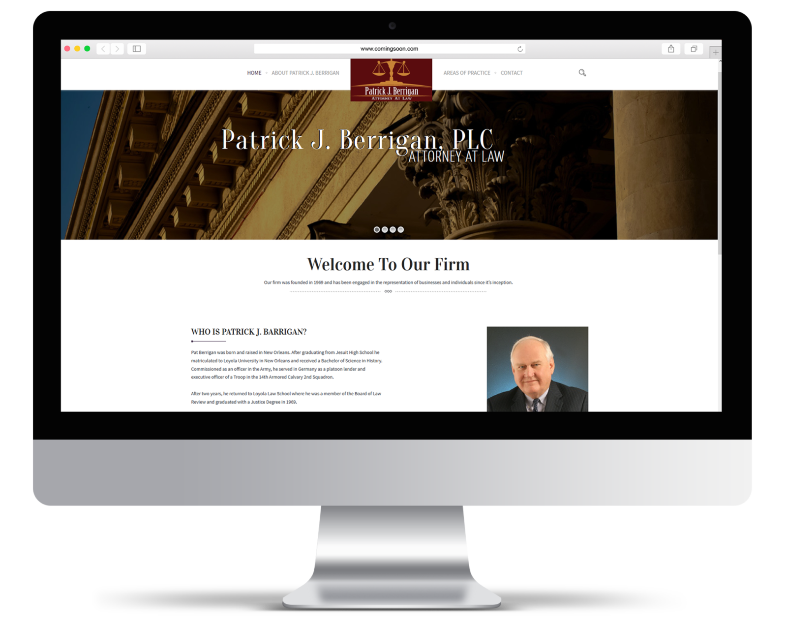 Patrick J. Berrigan, Attorney at Law - Bayou Web Design+